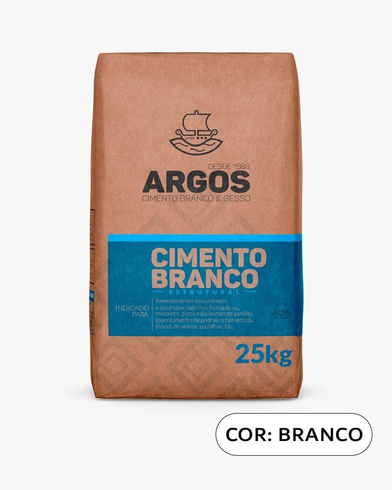 Cimento Branco Estrutural - Saco 25KG - Argos