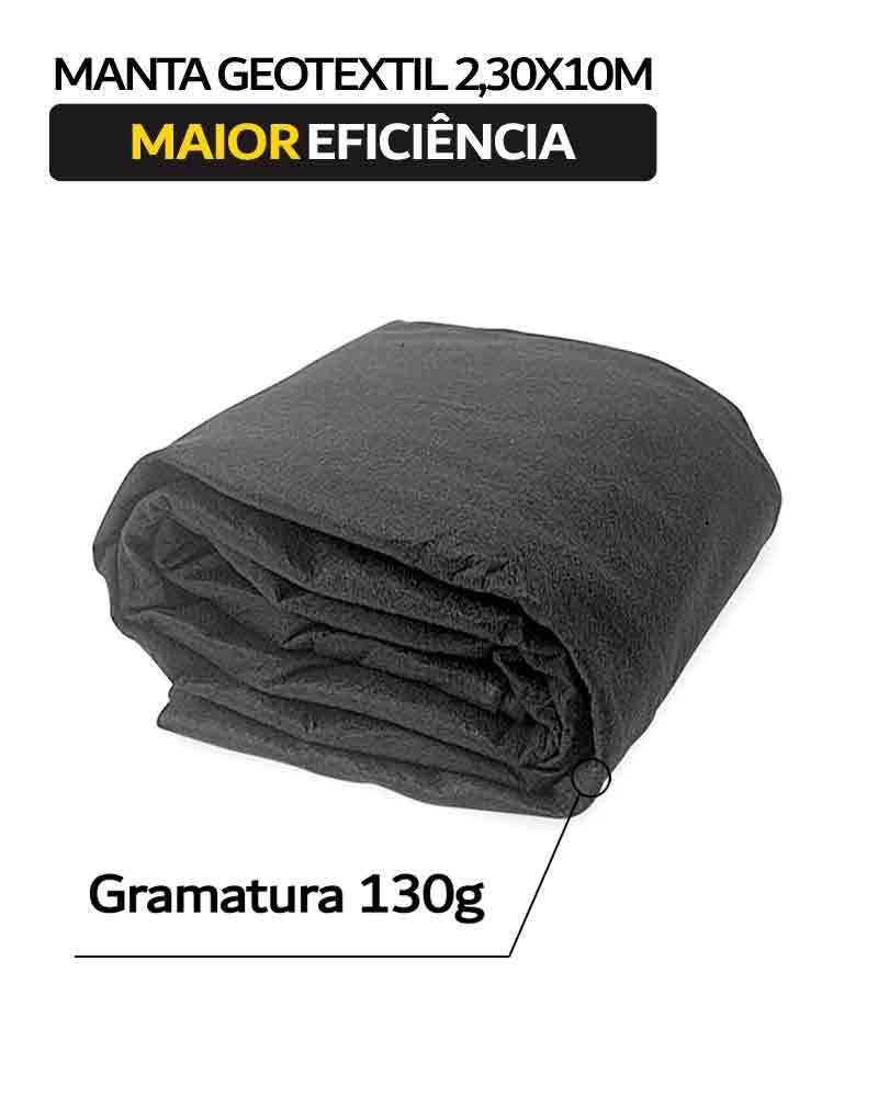 Manta Geotextil Bidim 23m2 - Medida 2,30x10m - Gramatura 130g
