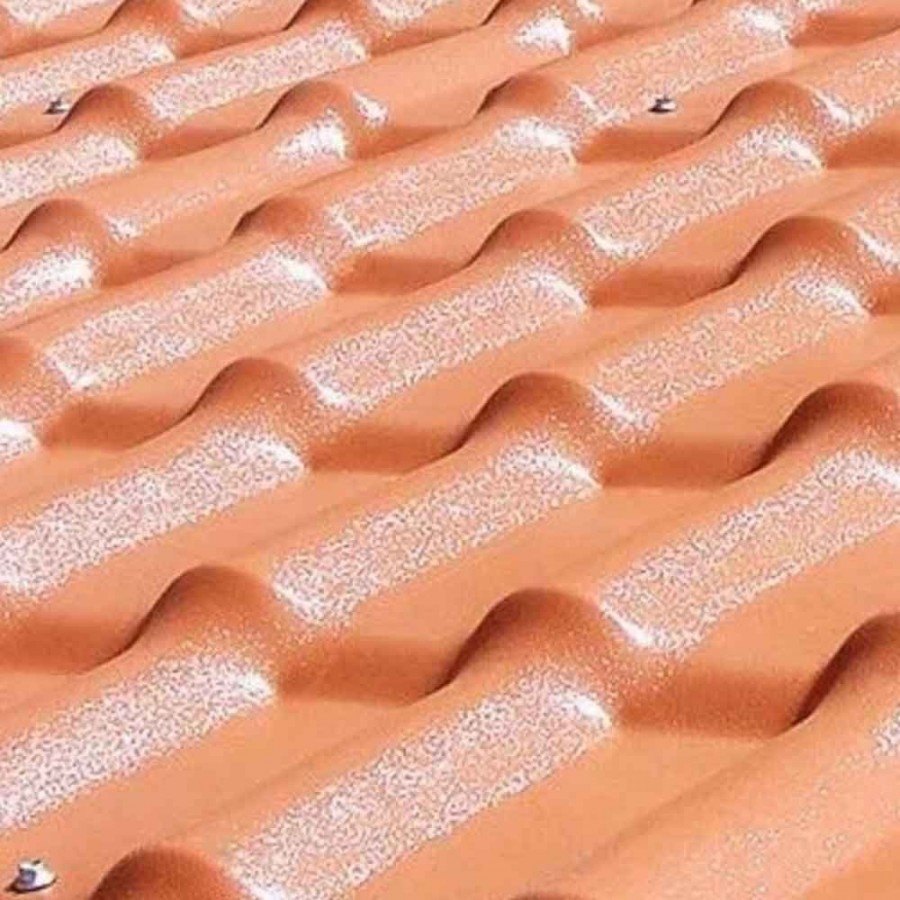 Telha de PVC Tipo Colonial - 525x86cm - Cor Cerâmica Permatti