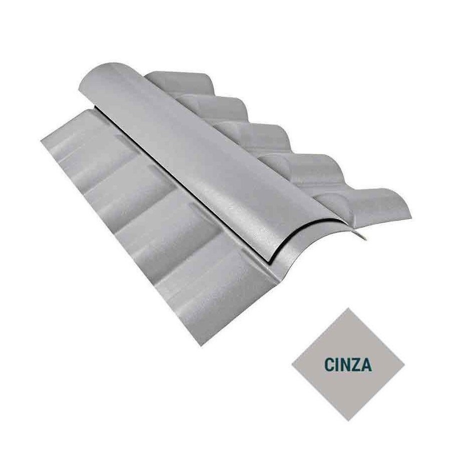 Cumeeira Central Articulada de PVC p/ Telha Tipo Colonial - 86x53cm ...