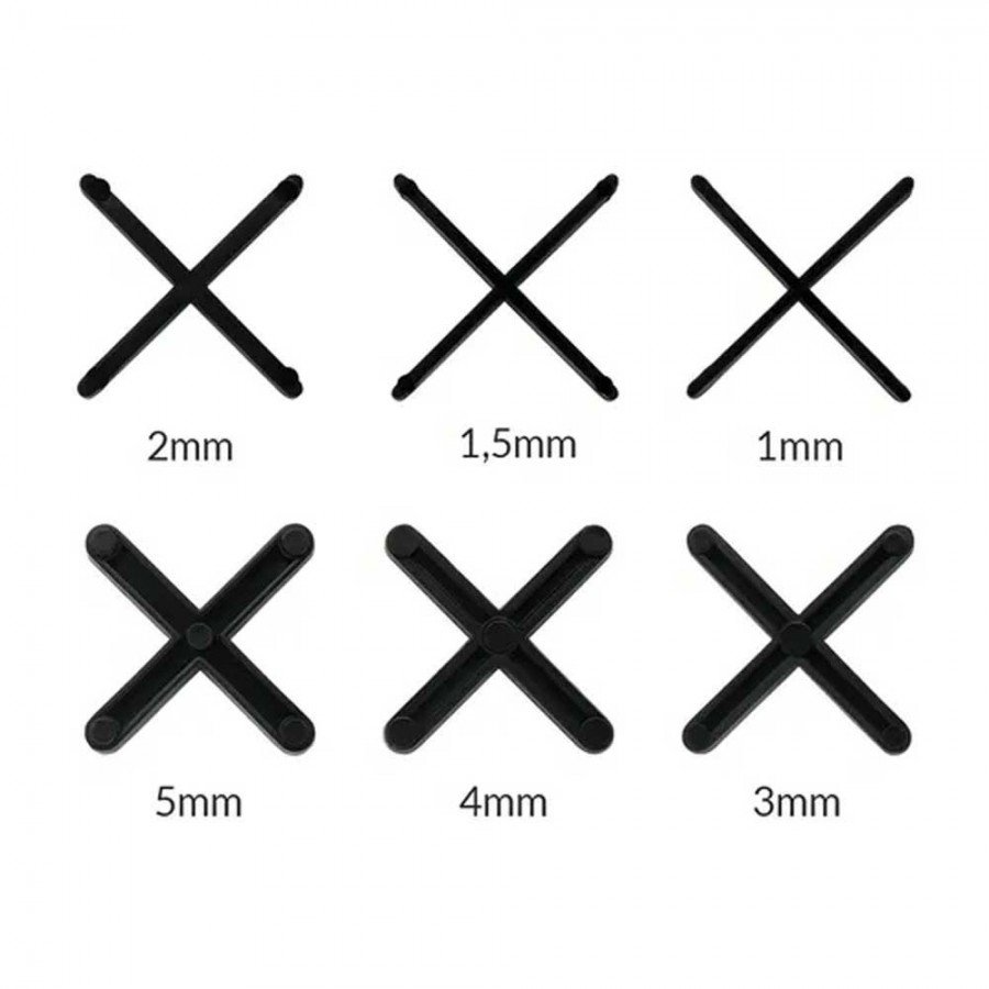 Espaçador Cruzeta para Pisos e Revestimentos 1MM - Pacote c/ 100 pçs ...